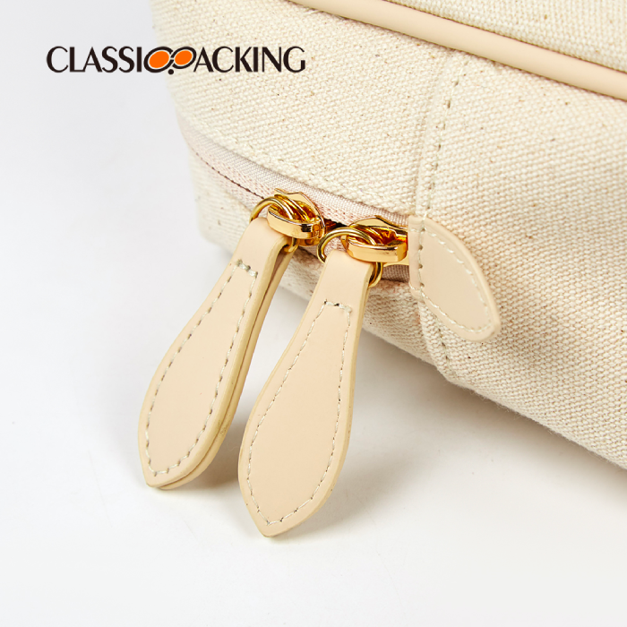 Canvas Wash Bag With Embossed Logo Wholesale - CLASSIC PACKING